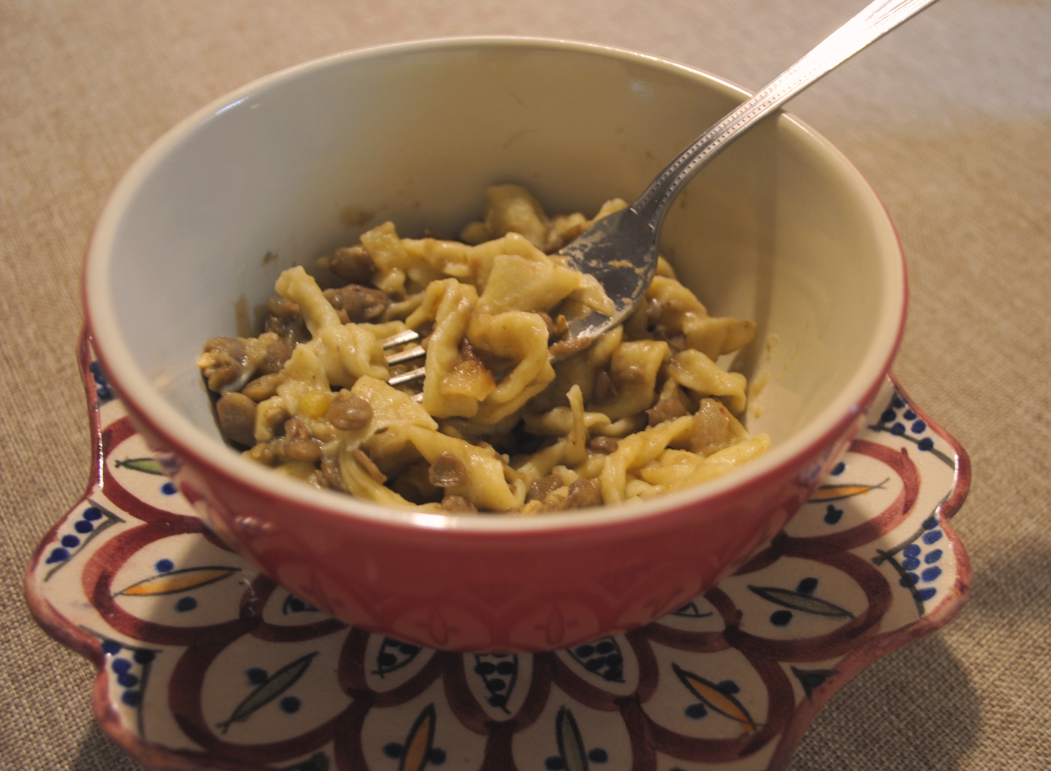 Noodles and lentils recipe - Green Prophet