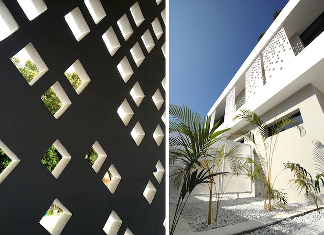 These houses shade with sliding Islamic shutters - Green Prophet