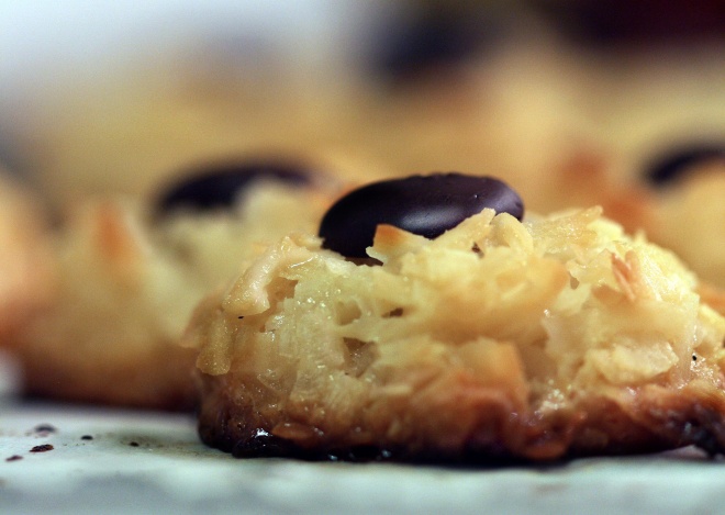 Chocolate-Dipped Coconut Macaroons for Passover - Green Prophet