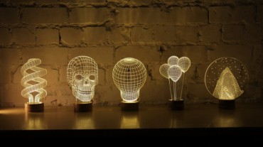 Studio Cheha's awesome optical illusion makes flat LED lamps look 3D ...