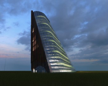 Spiraling Plantagon vertical farms grow more food on a small urban ...