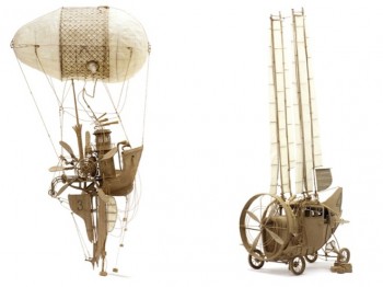 Daniel Agdag's whimsical flying machines made of cardboard and glue ...