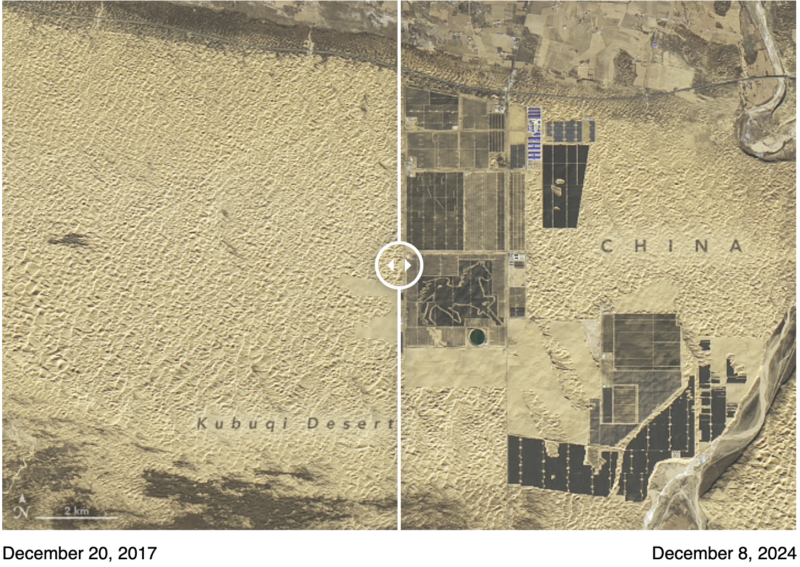 China's solar great wall to power Beijing - captured by NASA - Green ...