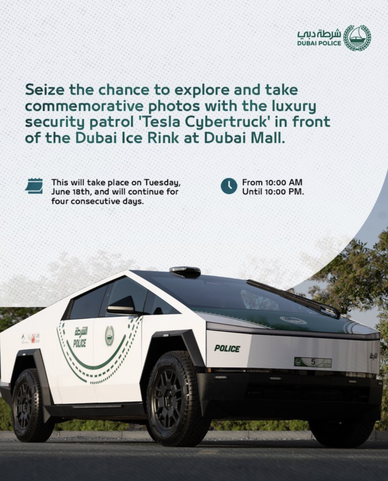 Dubai police add Tesla Cybertruck to its crime-fighting fleet - Green ...