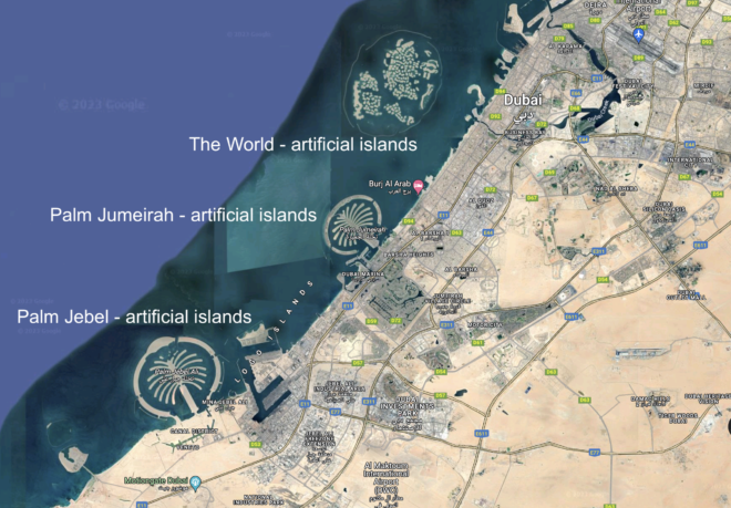 Palm Jebel Ali artificial islands in Dubai rise from the sand after 20 ...