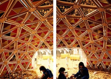 Gorgeous geodesic dome burned down for Las Fallas festival in Spain ...