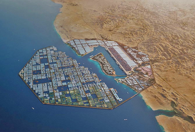 Oxagon is a floating port city on the Red Sea of Saudi Arabia - Green ...