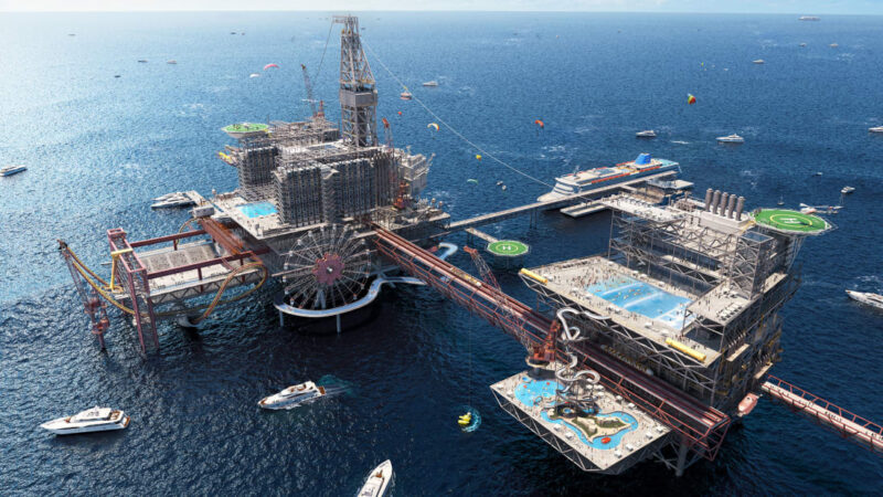 The Rig theme park turns Saudi money steampunk - Green Prophet