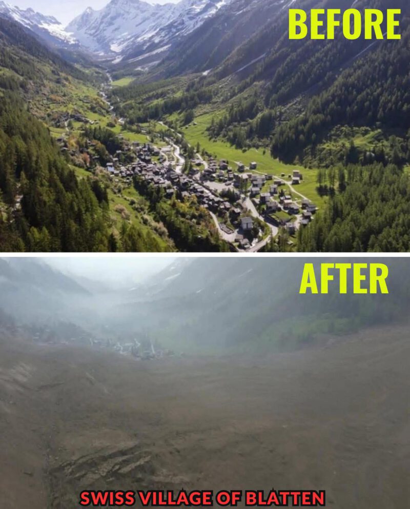 Swiss village Blatten is flattened by freak glacial melt - Green Prophet