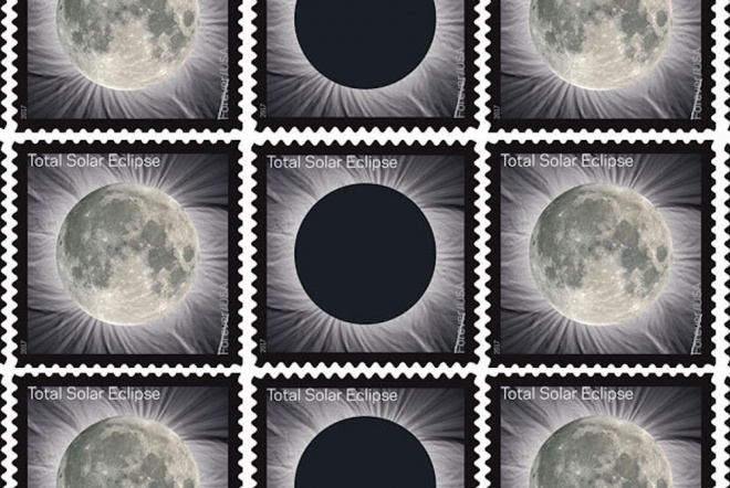 World's first color-changing stamp honors a summer solar eclipse ...