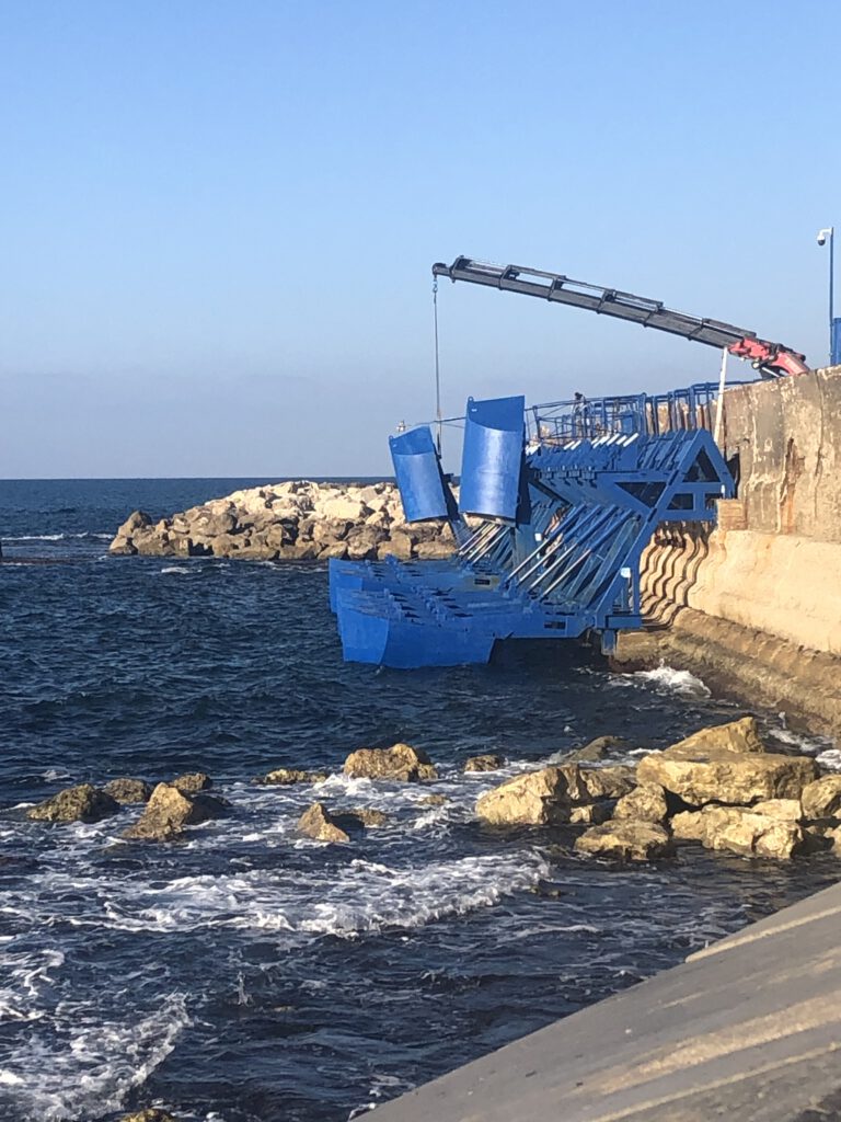 Wave power collector opens at ancient port city on the Mediterranean ...